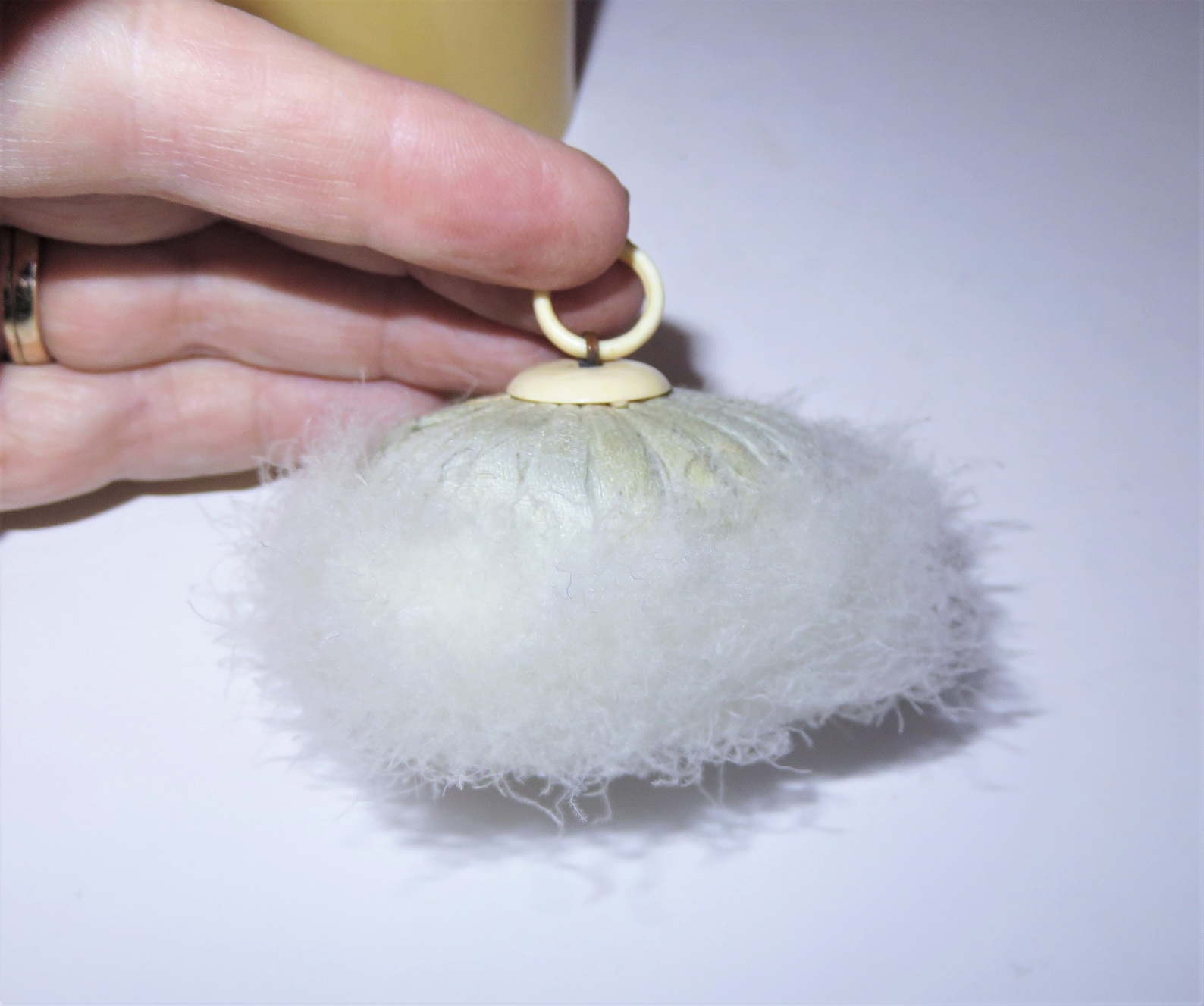 Antique Swans Down and Silk Powder Puff With Bone Handle & - Etsy