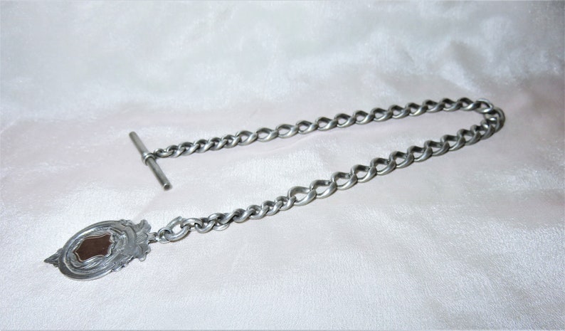 Antique Sterling Silver Heavy Albertina Watch Chain and - Etsy