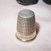 Antique Leather Dennison Mfg. Co Thimble Holder - Velvet Thimble Stand ...