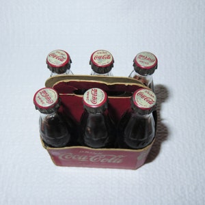 Antique Miniature Coca Cola Six Pack of Miniature Bottles in Bill's ...