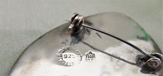 Antique Sterling Silver Modernist Brooch Pin - Hand C… - Gem