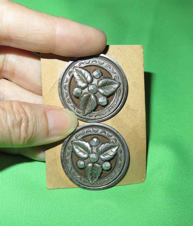 Large Antique Victorian Steel Cup Buttons Set Pair Faceted - Etsy