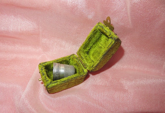 Victorian Antique Velvet Thimble Holder & Sterling Silver - Etsy