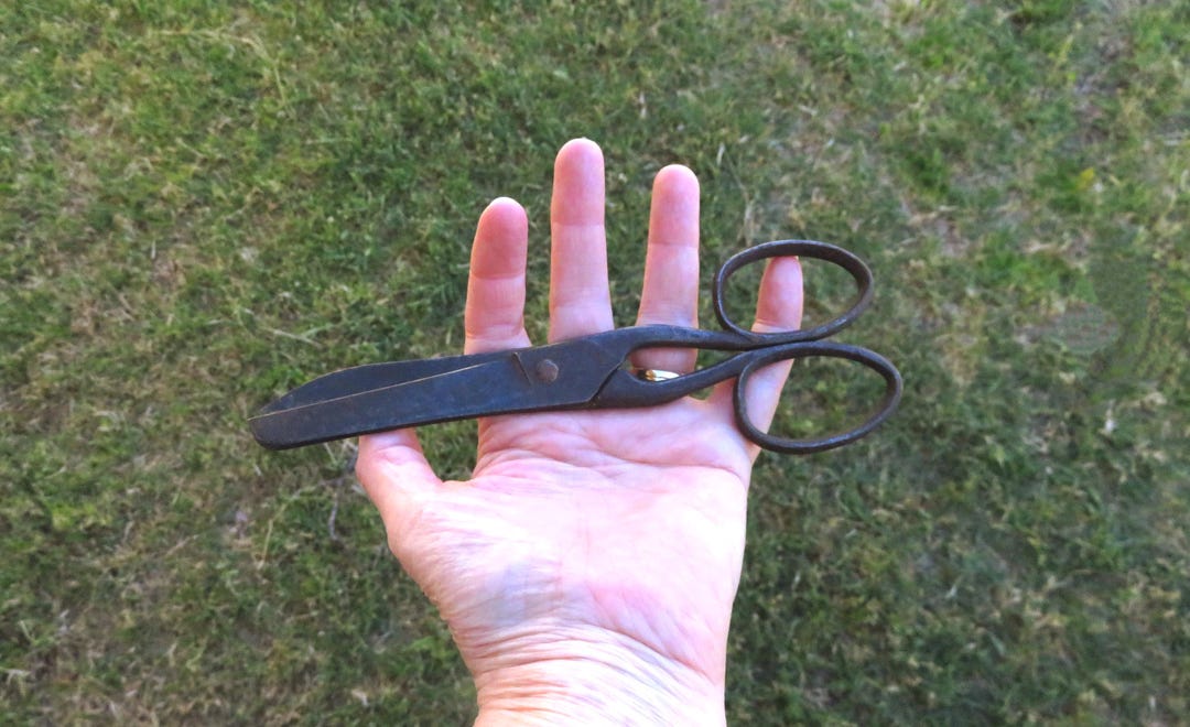 Antique Large Iron Scissors - Sanderson Brothers Sheffield England - 7 ...