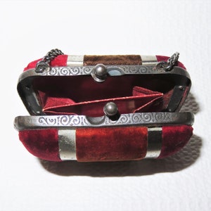 Antique Velvet Fashion Doll Purse - Valise Style Coin Purse - Victorian ...