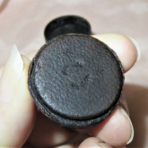 Antique Leather Dennison Mfg. Co Thimble Holder - Velvet Thimble Stand ...