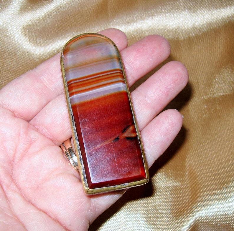 Victorian Antique Brass Bound Agate Box Holder Banded Agate | Etsy