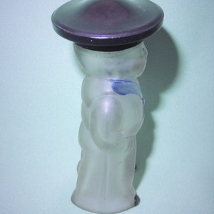 Antique Frosted Glass Figural Sailor Cologne Perfume Scent Bottle ...