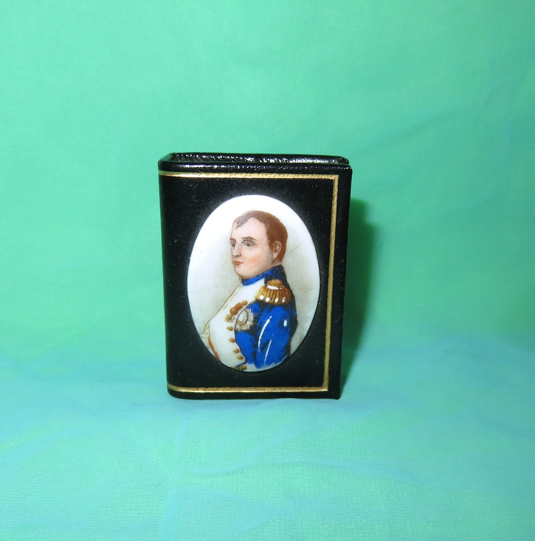 Antique Napoleon Hand Painted Portrait Miniature Match Box Holder and ...
