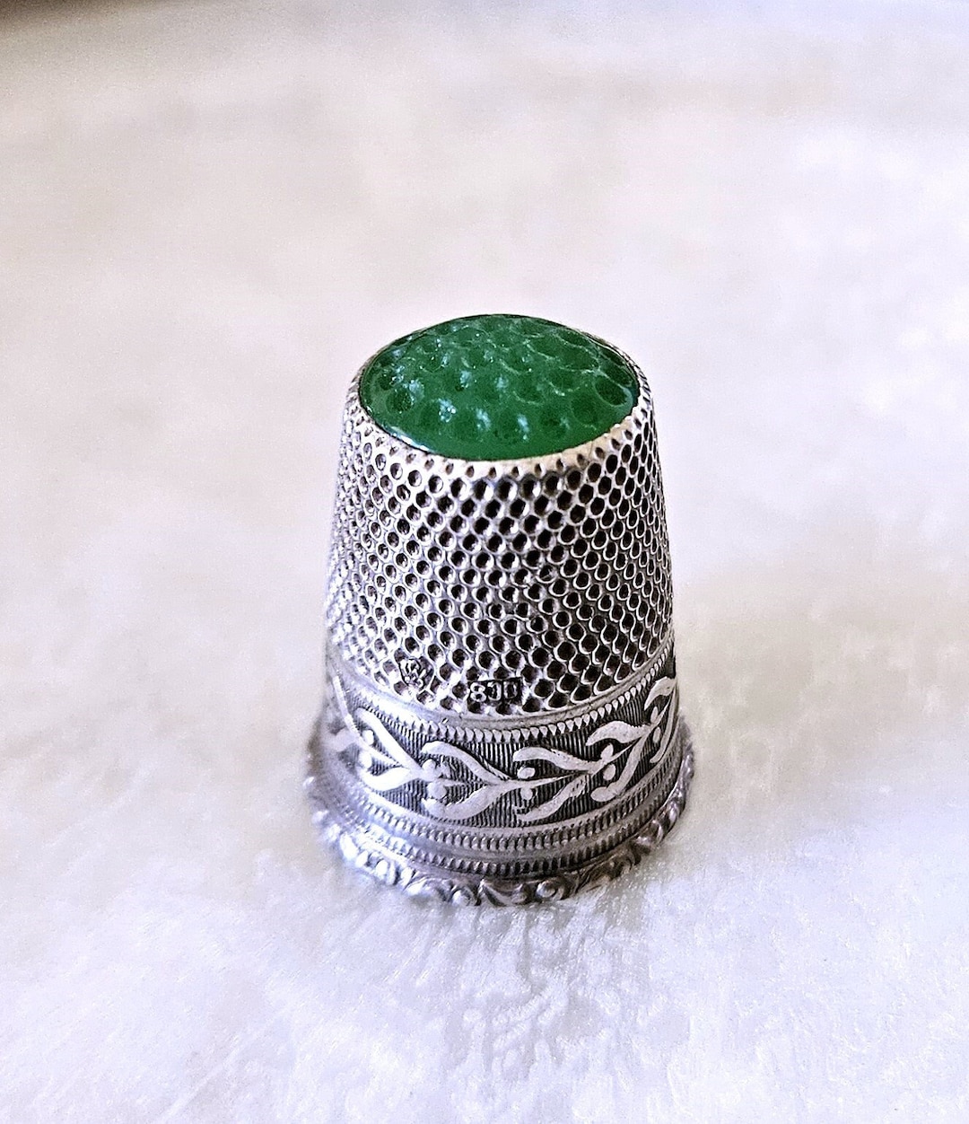 Antique 800 Silver Embossed Lutz and Weiss Thimble Pforzheim Germany ...