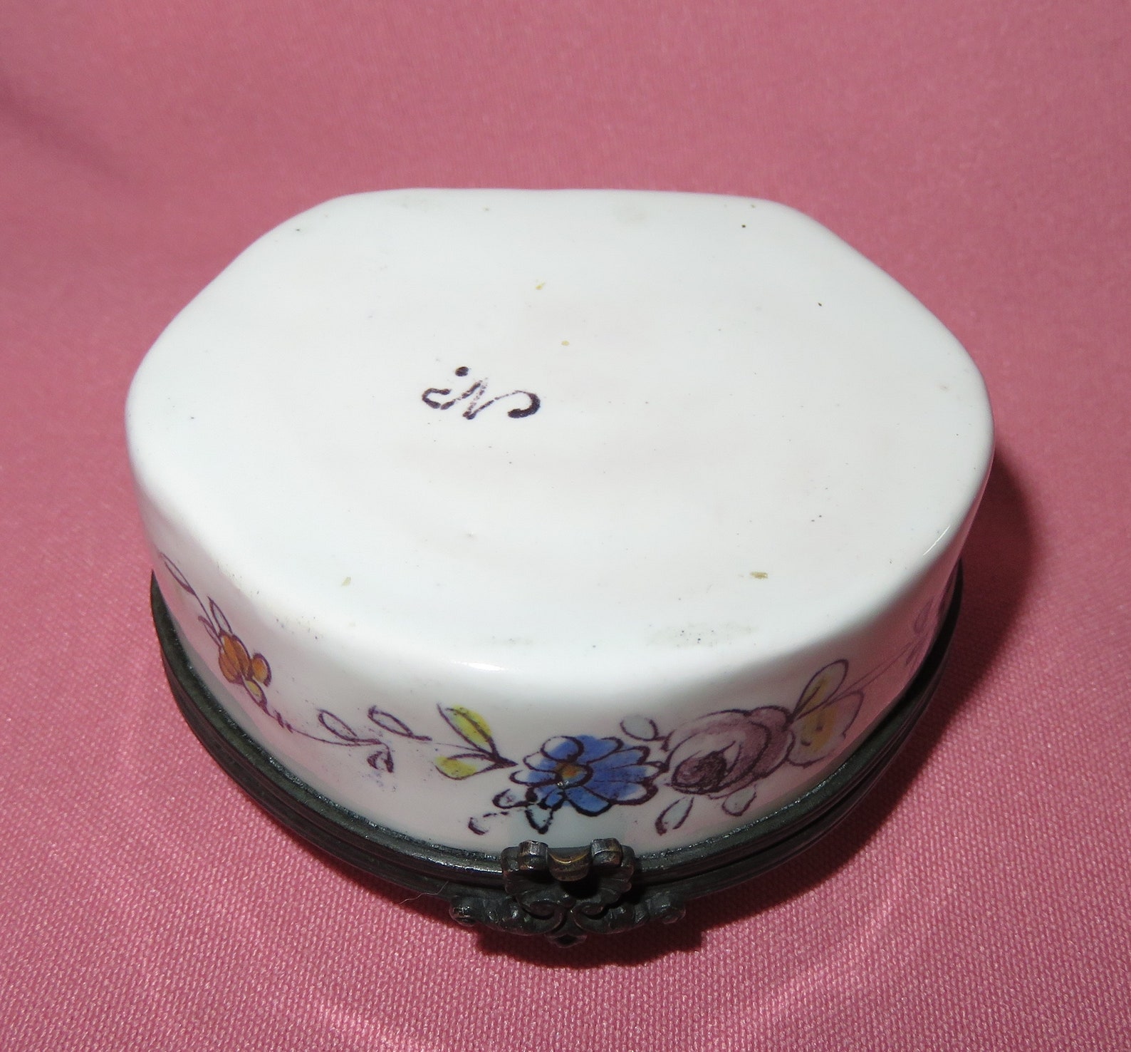 Antique Porcelain Box - Bronze Mounted Snuff Box - Pill Box - Patch Box ...