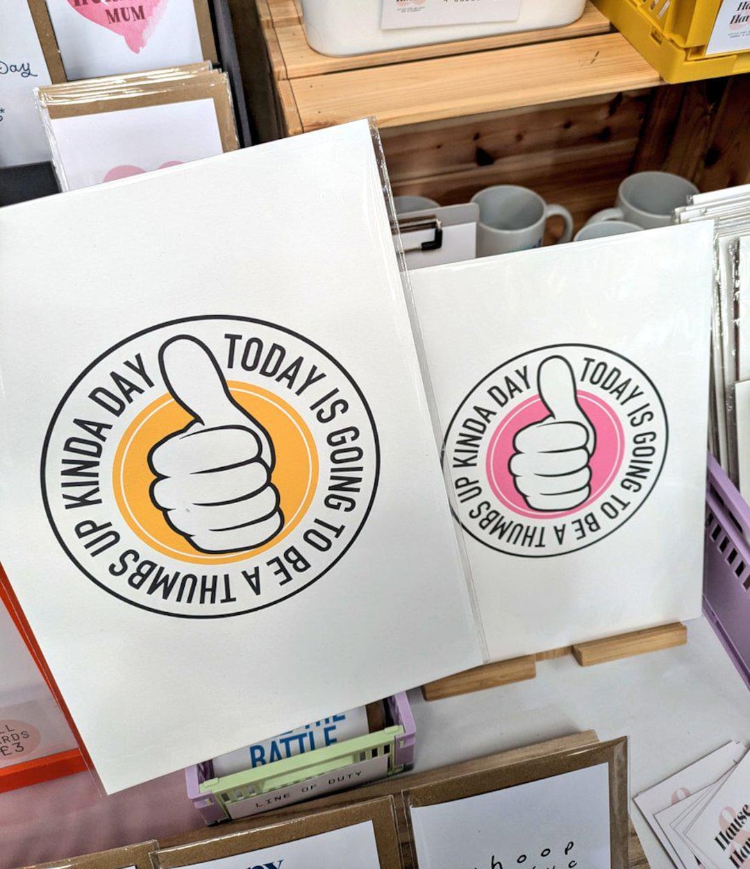Thumbs up Poster: Motivational Wall Art, Made in Scotland - Etsy UK
