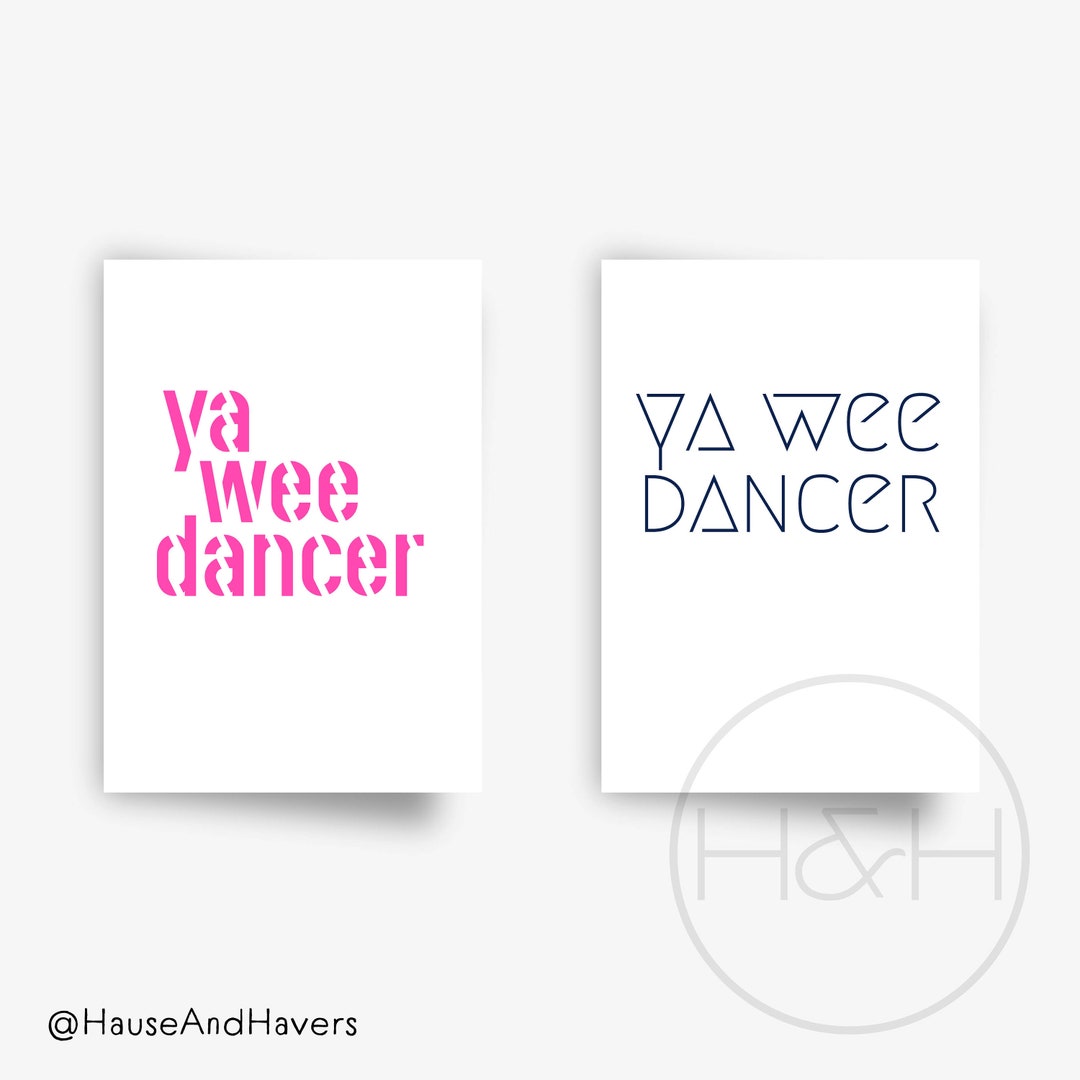 Ya Wee Dancer Card - Scottish Congratulations Card - Etsy UK