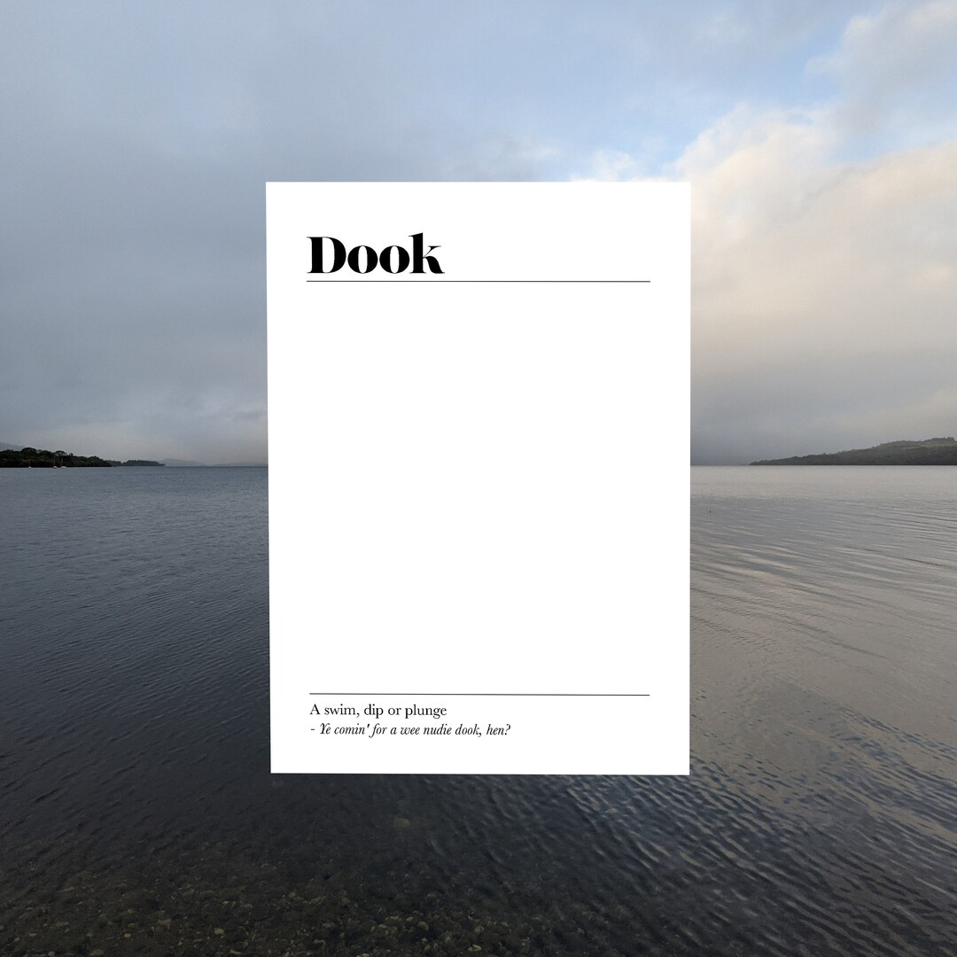 Dook Scottish Birthday Cards Swim Scottish Sayings Wild - Etsy