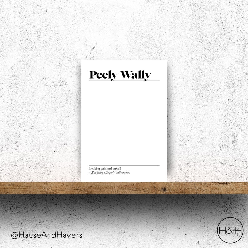 Peely Wally Get Well Card, Get Well Soon, Scottish Cards, Scottish ...