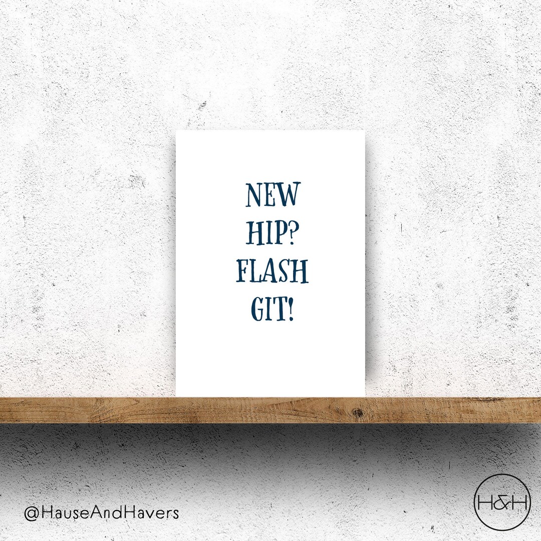 New Hip Get Well Soon Card, Funny Greeting Cards, Hospital Gifts, Hip ...