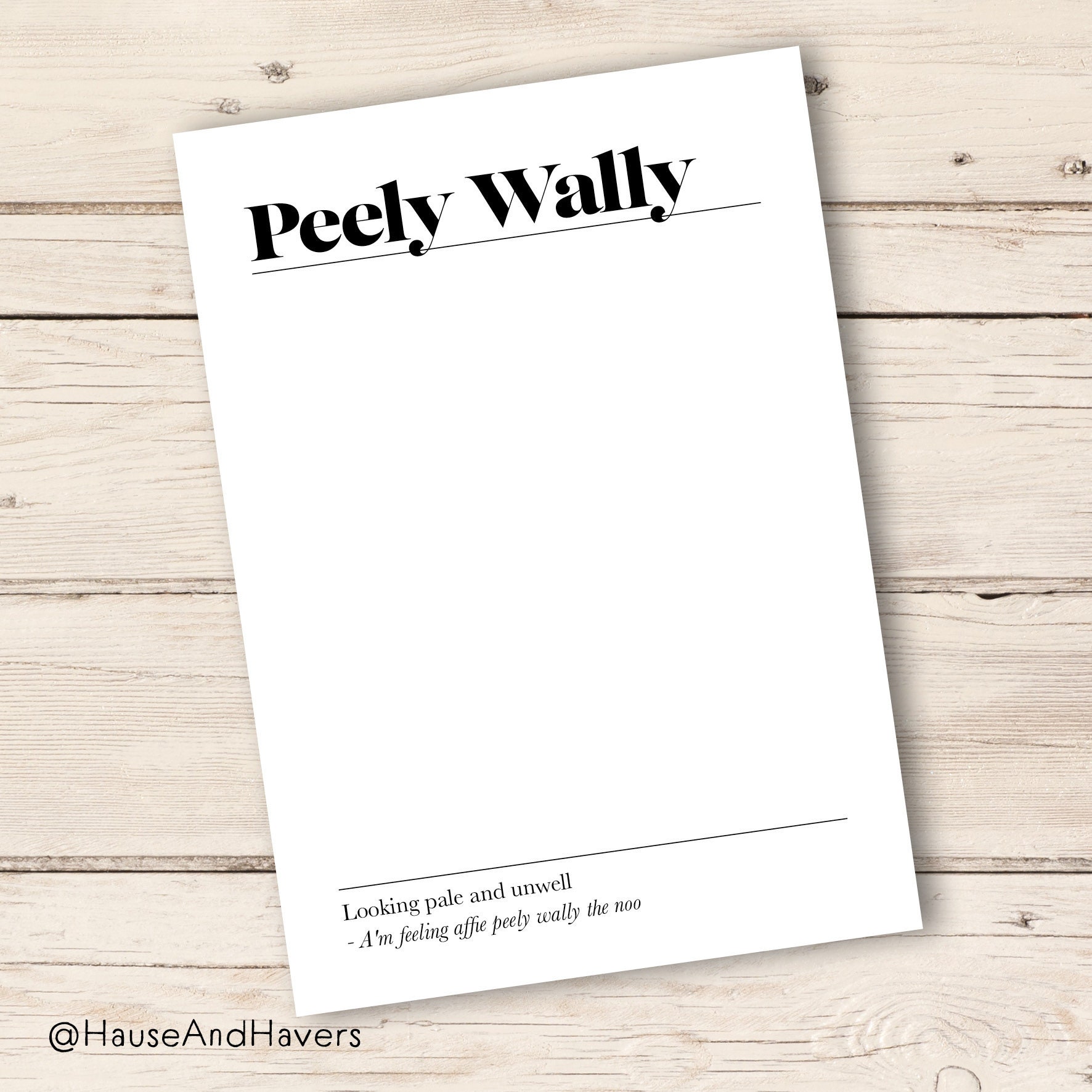 Peely Wally Get Well Card, Get Well Soon, Scottish Cards, Scottish ...