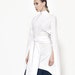 Long White Shirt, Futuristic Clothing, Kimono Top, Asymmetrical Tunic ...