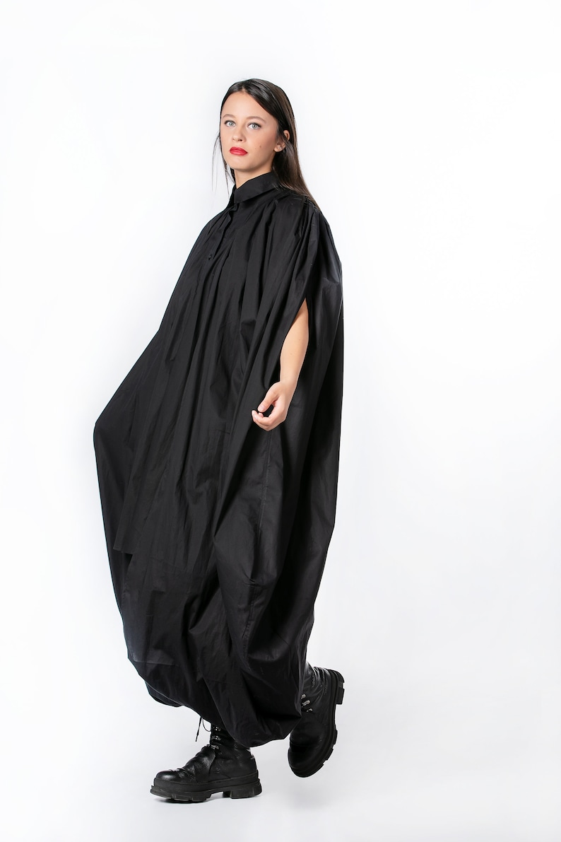 Avant Garde Dress, Oversized Black Dress, Asymmetric Dress, Plus Size ...