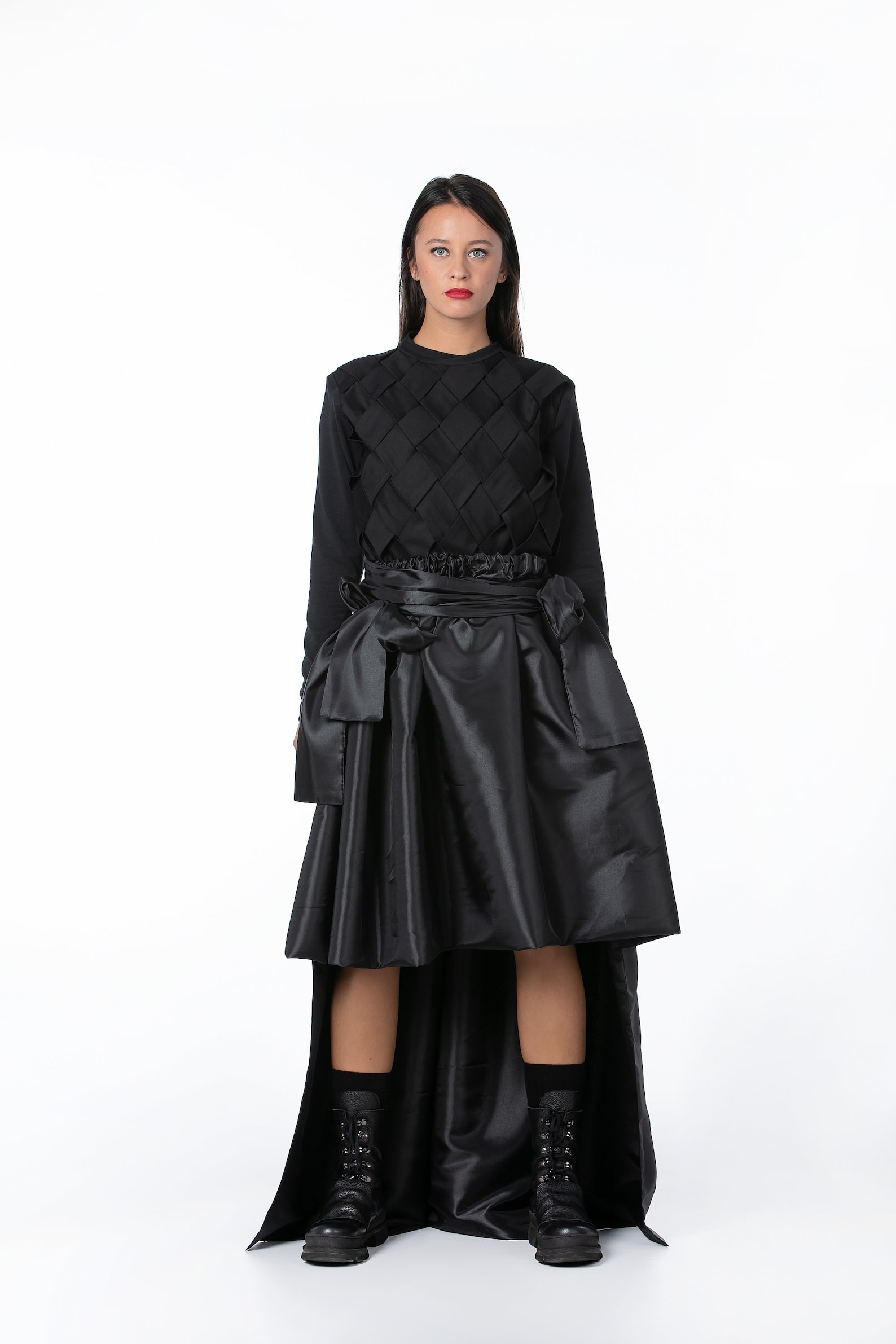 Avant Garde Blouse Black Top With Long Sleeves Unisex - Etsy