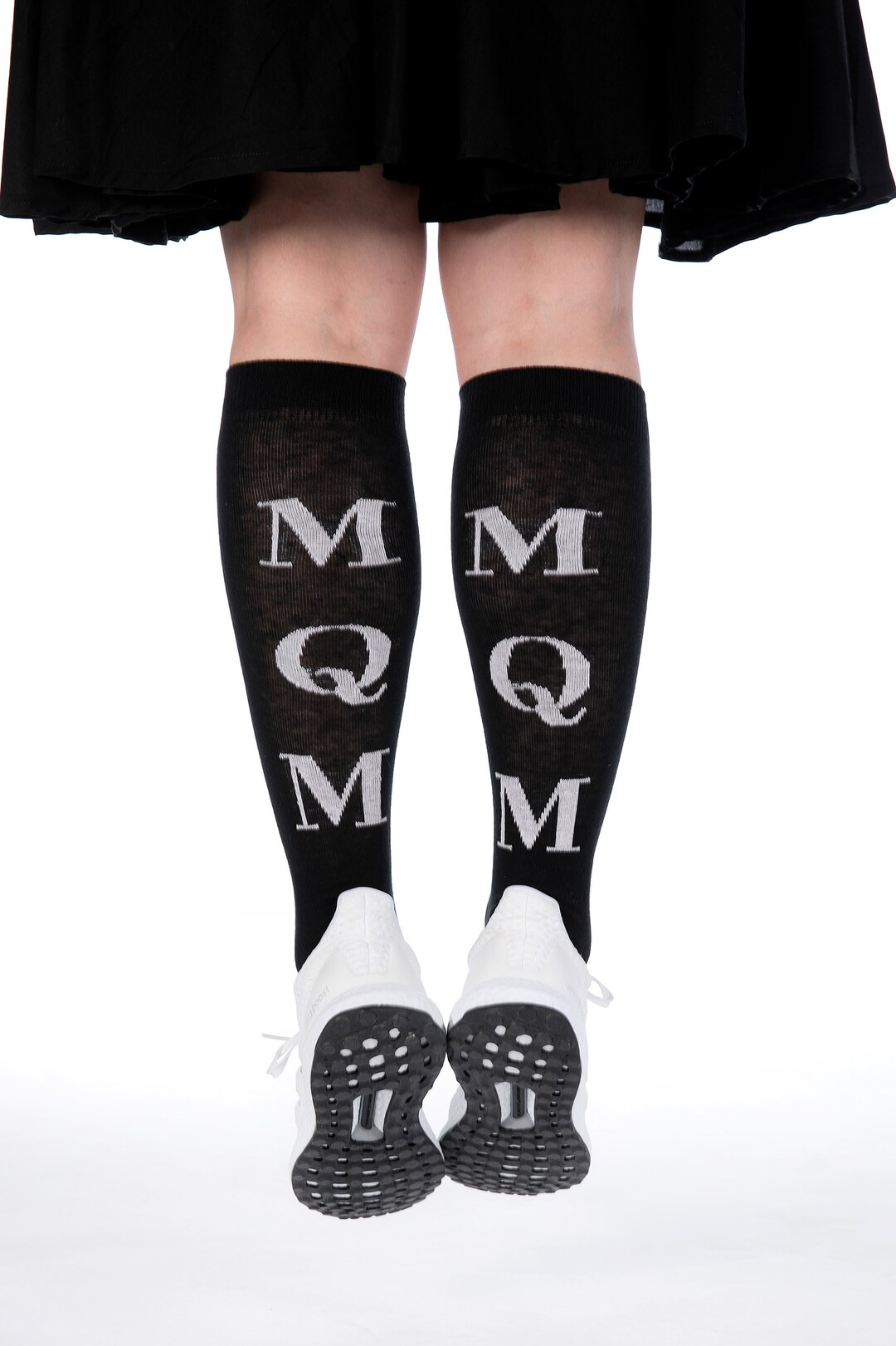 Mariaqueenmaria Socks, Logo Socks, Knee High Socks, Black Cotton Socks ...