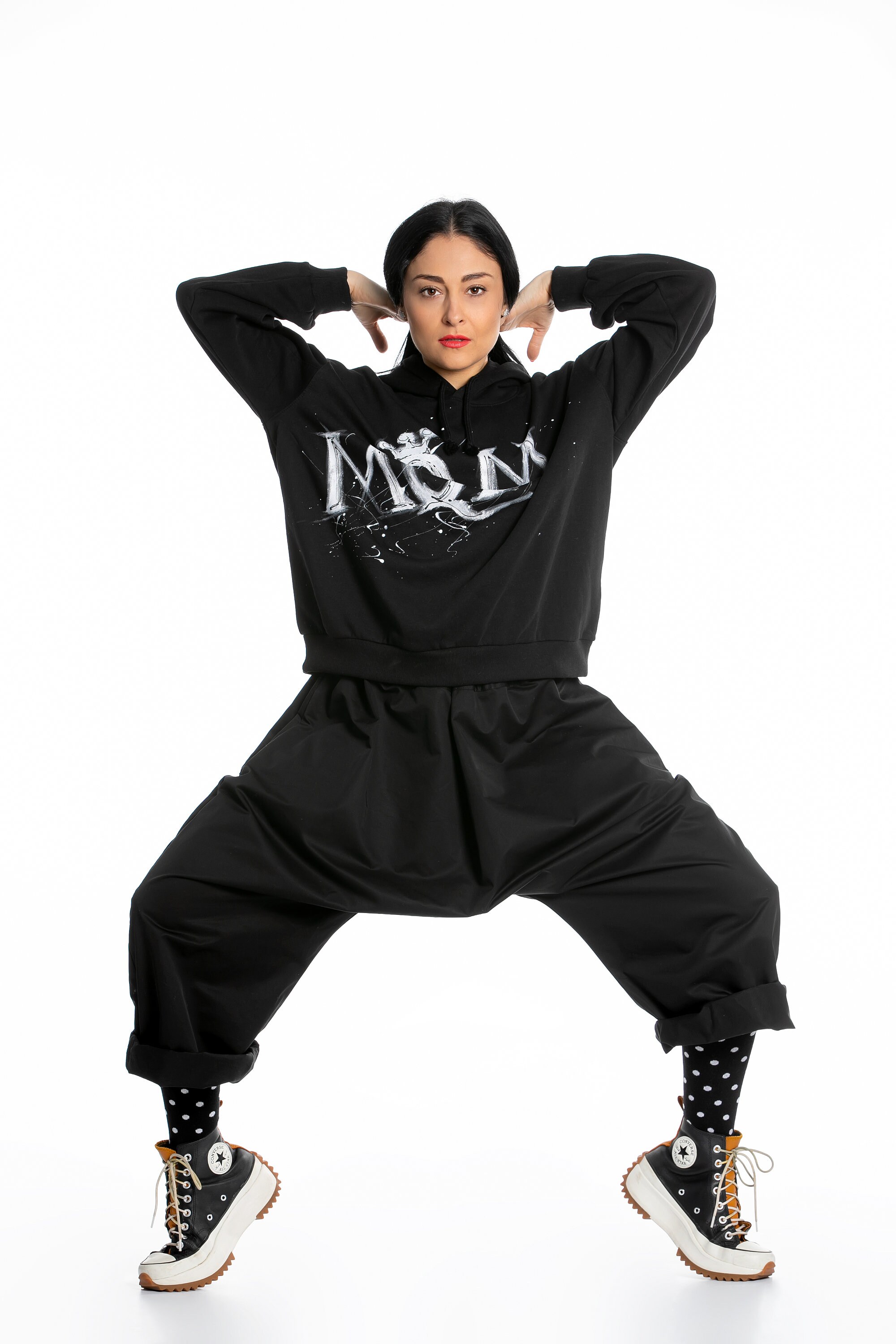 Black Hoodie, Loose Fit Lounge Wear, Pullover Hoodie, Plus Size Hooded ...
