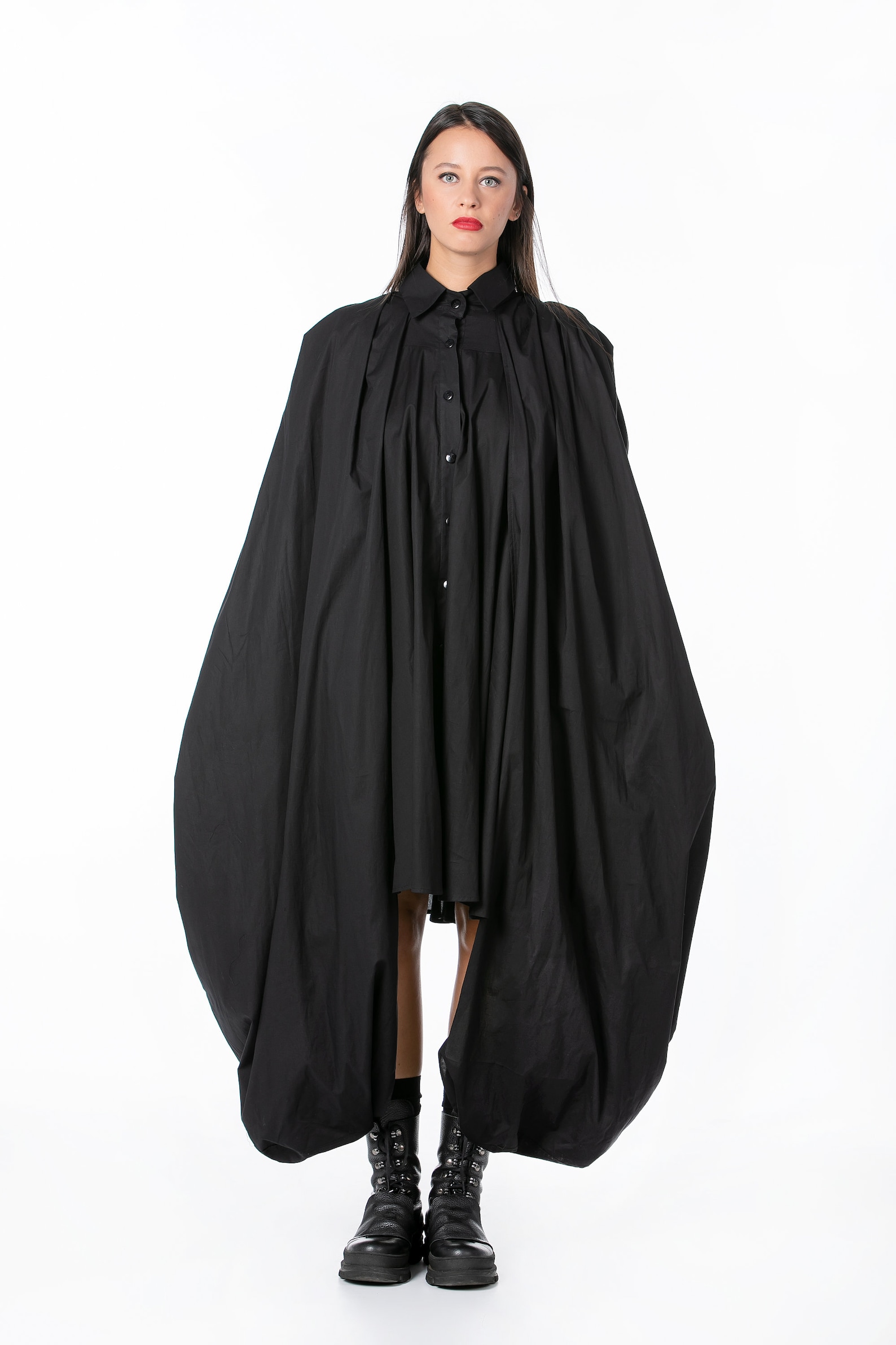 Avant Garde Dress, Oversized Black Dress, Asymmetric Dress, Plus Size ...