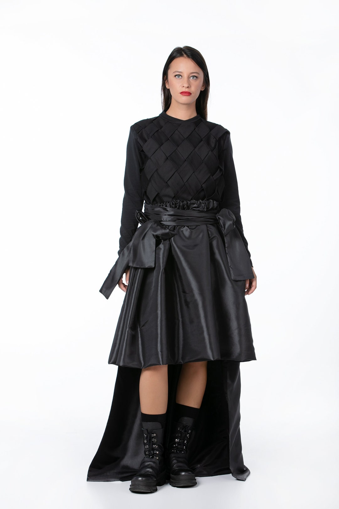 Avant Garde Blouse, Black Top With Long Sleeves, Unisex Blouse, Long ...