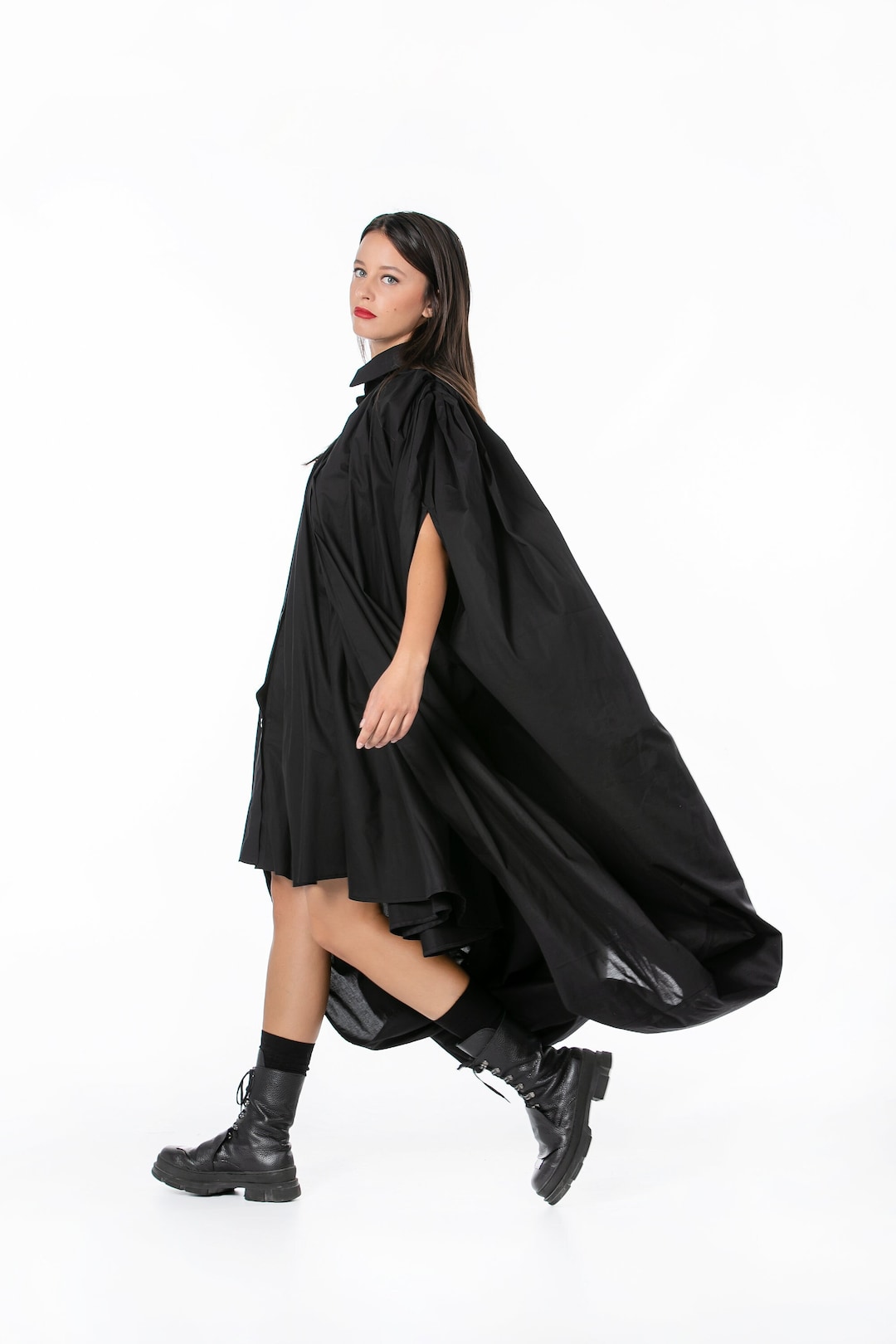 Avant Garde Dress, Oversized Black Dress, Asymmetric Dress, Plus Size ...