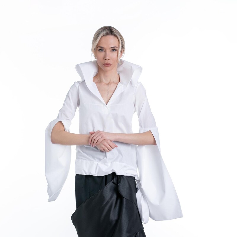Stand Collar Shirt - Etsy