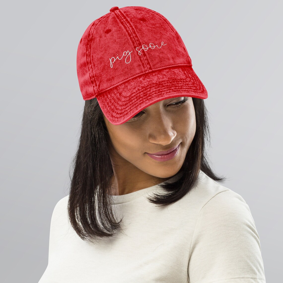 Pig Sooie Vintage Cotton Twill Cap - Etsy