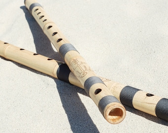 Bamboo Bansuri Flute Set 24 Flutes Set From C Bass to B Medium Scale ...