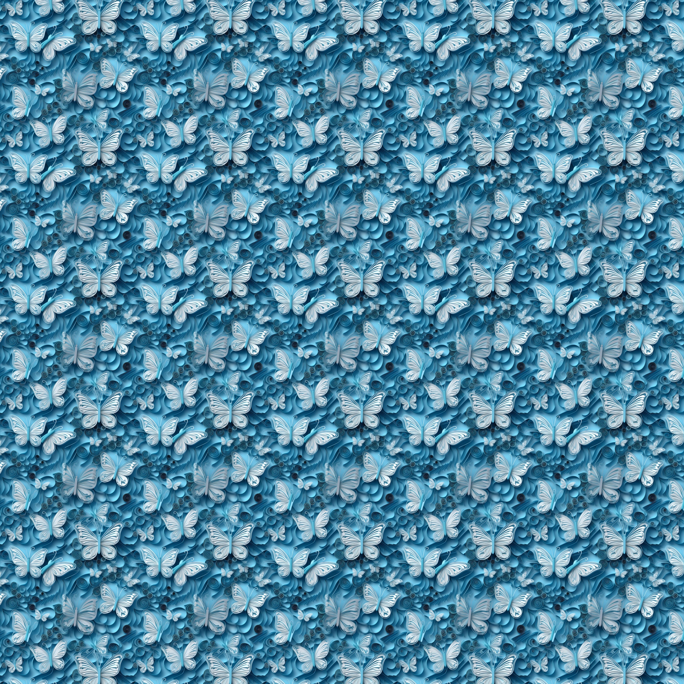 Frozen Elegance: Ice Blue Paper-quilled Butterflies Collection - Etsy