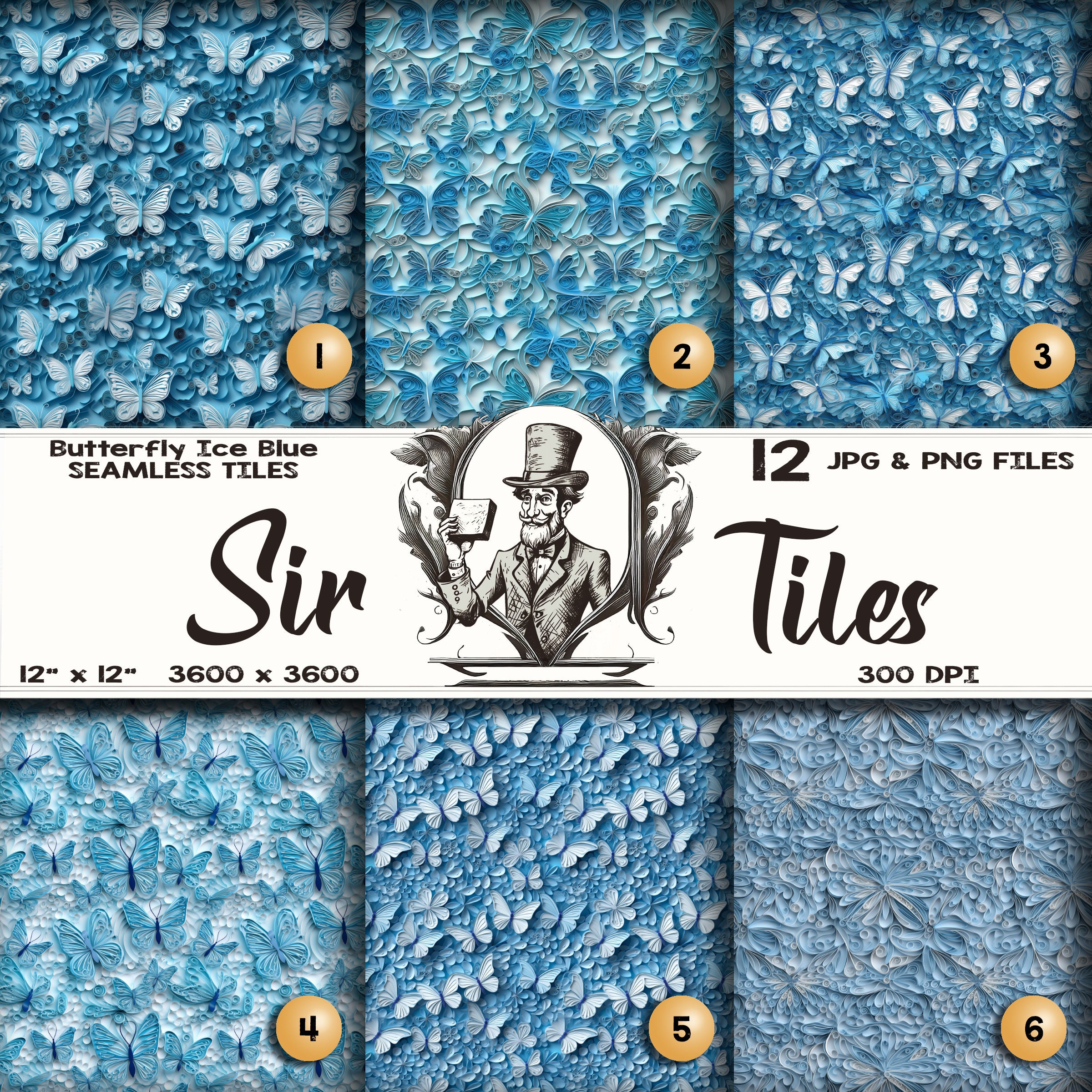 Frozen Elegance: Ice Blue Paper-quilled Butterflies Collection - Etsy