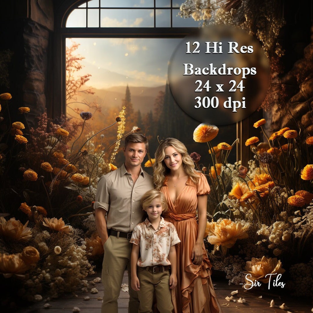 Digital Backdrop, Overlay Backdrop, Indoor, Summer Forest, Giant Plants ...