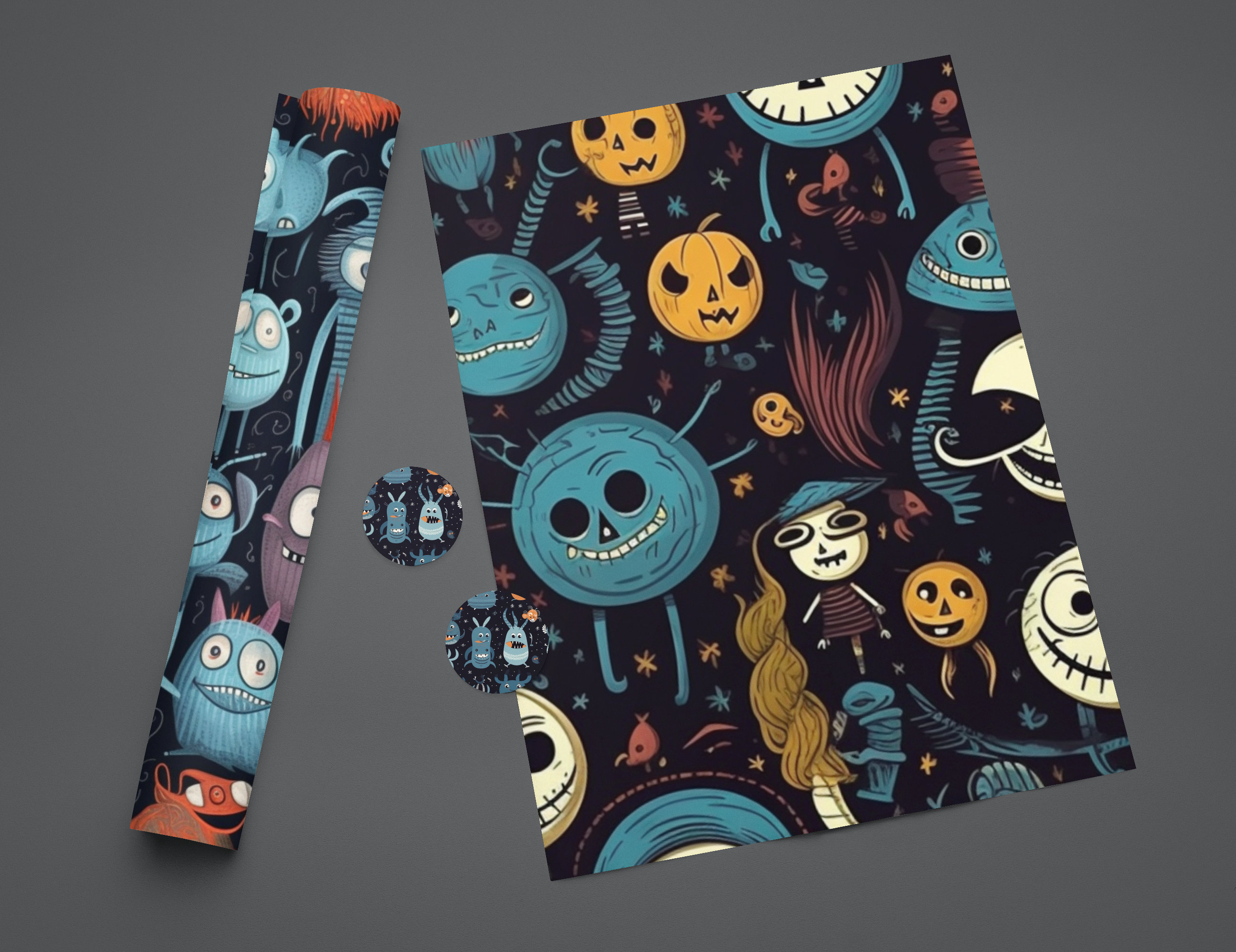 Seamless Whimsical and Spooky Patterns: 24 Seamless Patterns Inspired ...