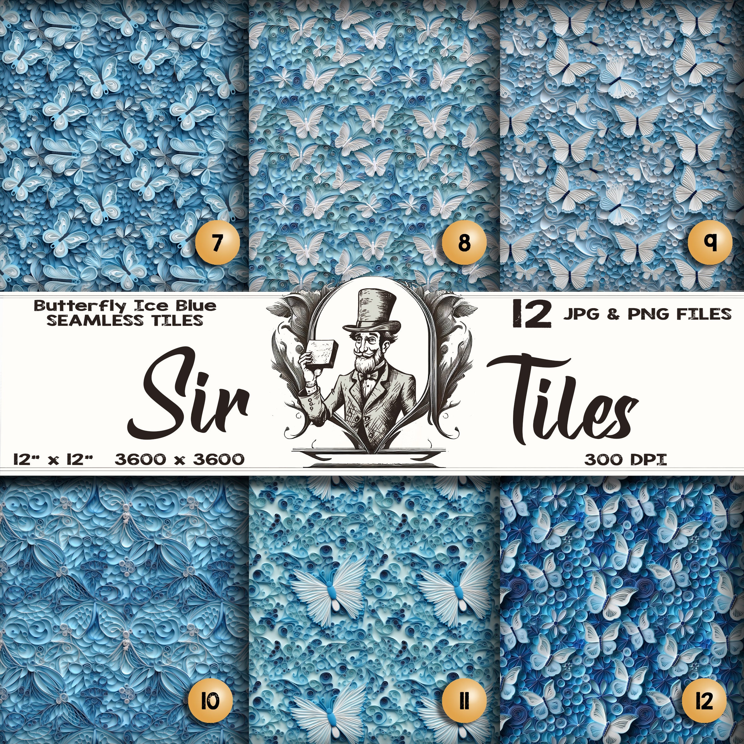 Frozen Elegance: Ice Blue Paper-quilled Butterflies Collection - Etsy