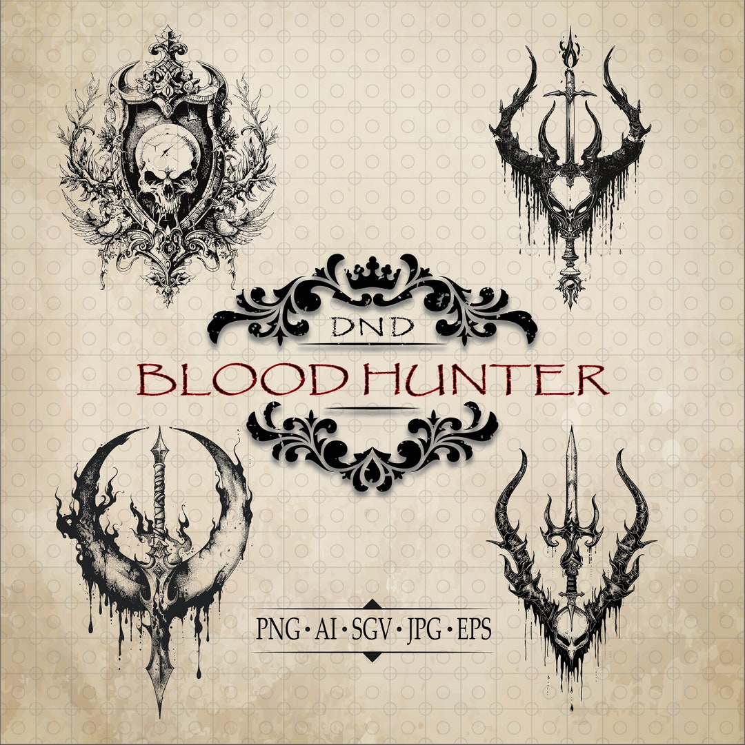 Dungeons and Dragons Blood Hunter Logo Emblems | D&D Emblems | Logo ...