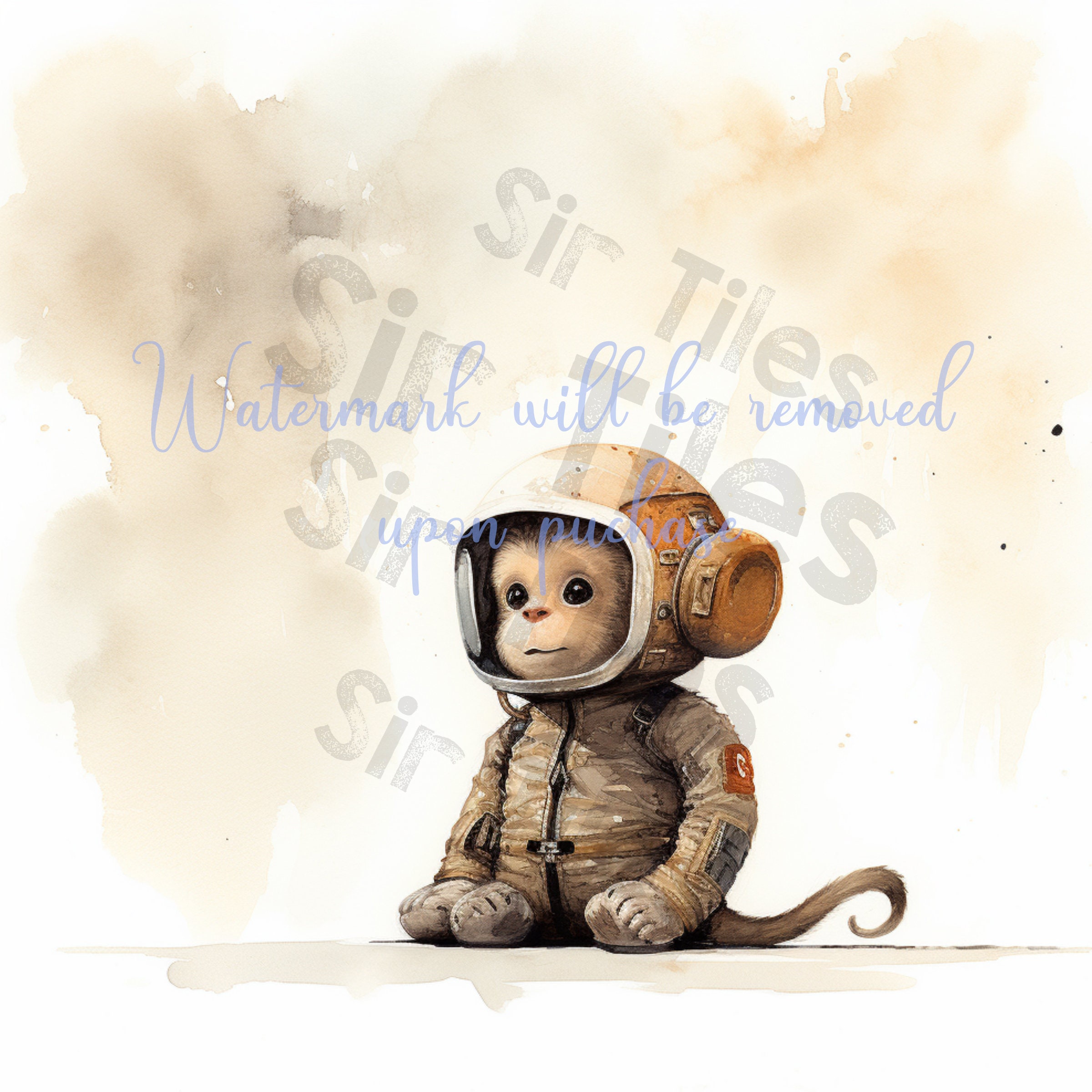Monkey Digital Art Digital Download of Monkey Illustrations, for Bathroom Decor, Animal Print ...