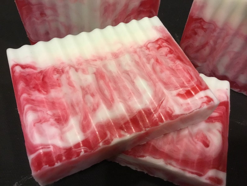 ALOE INFUSED APPLE Slice, Homemade Soap, Apple Soap, Red Soap, Homemade ...