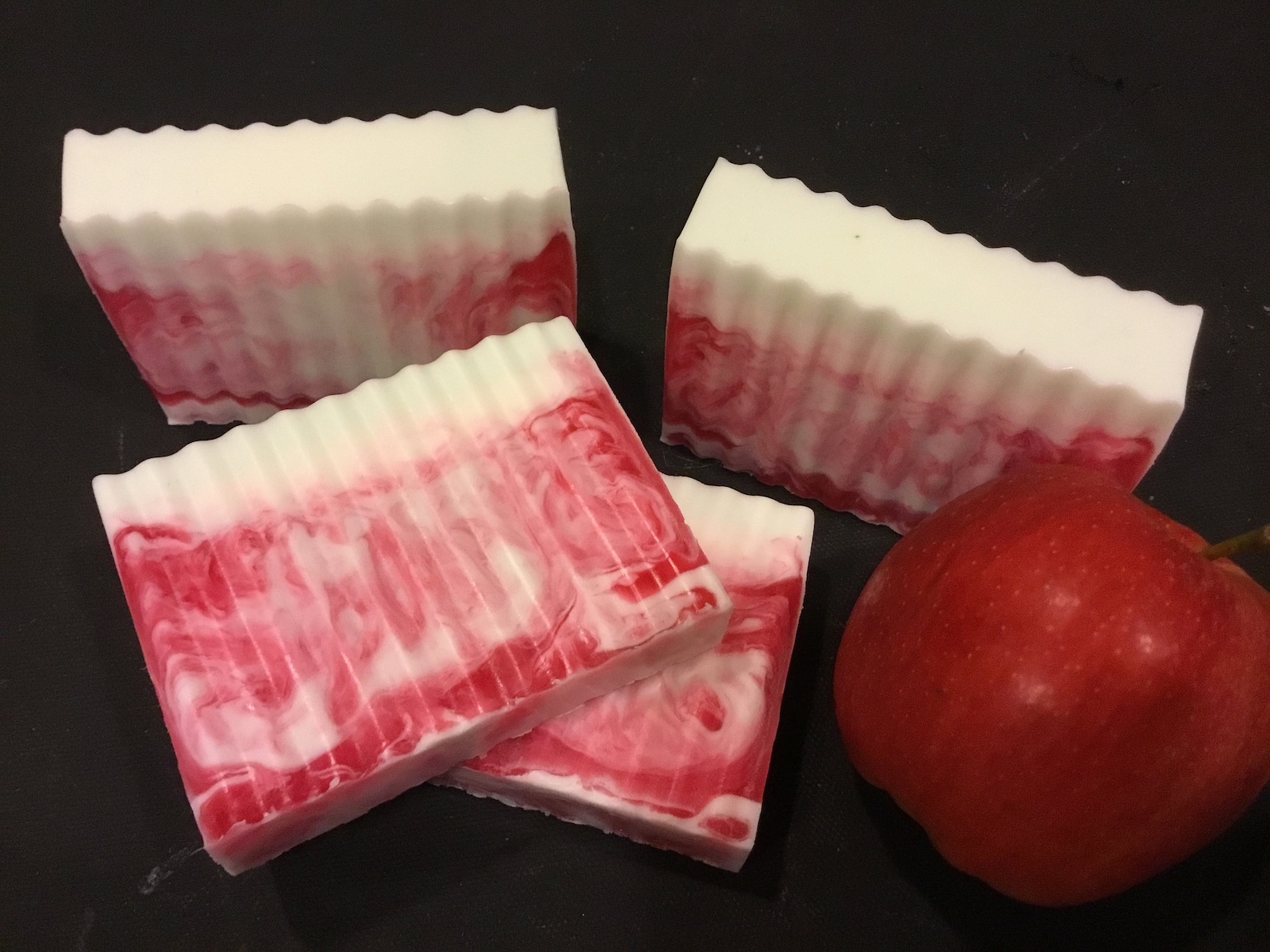 ALOE INFUSED APPLE Slice, Homemade Soap, Apple Soap, Red Soap, Homemade ...