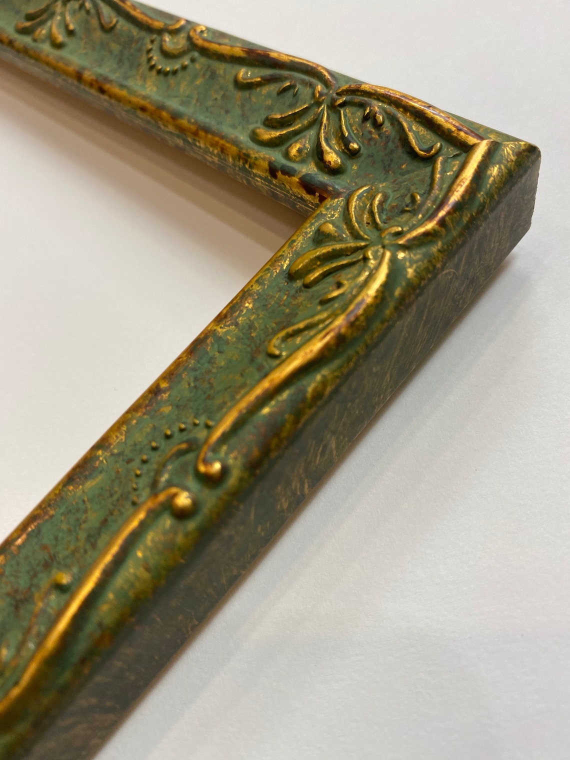 Ornate Green Gold Picture Framevintage Green Gold Ornate - Etsy