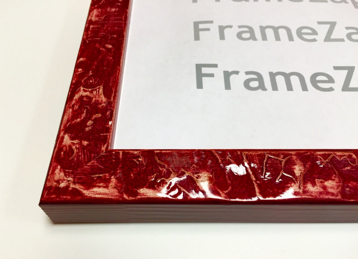 Boho Picture Frame, Modern Picture Frame, Red Picture Frame, Red Frame ...