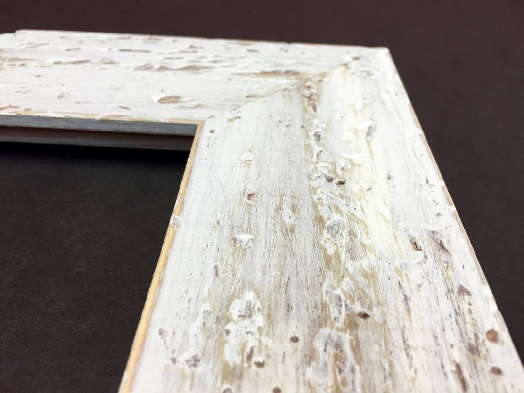 White Rustic Picture Frame,farmhouse Distressed Frame,distressed ...