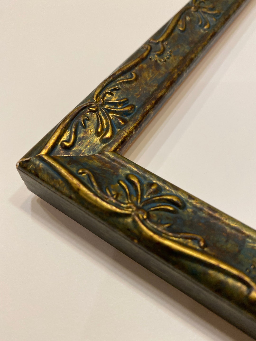 Ornate Blue Green Gold Picture Frame,vintage Blue Green Gold Ornate ...