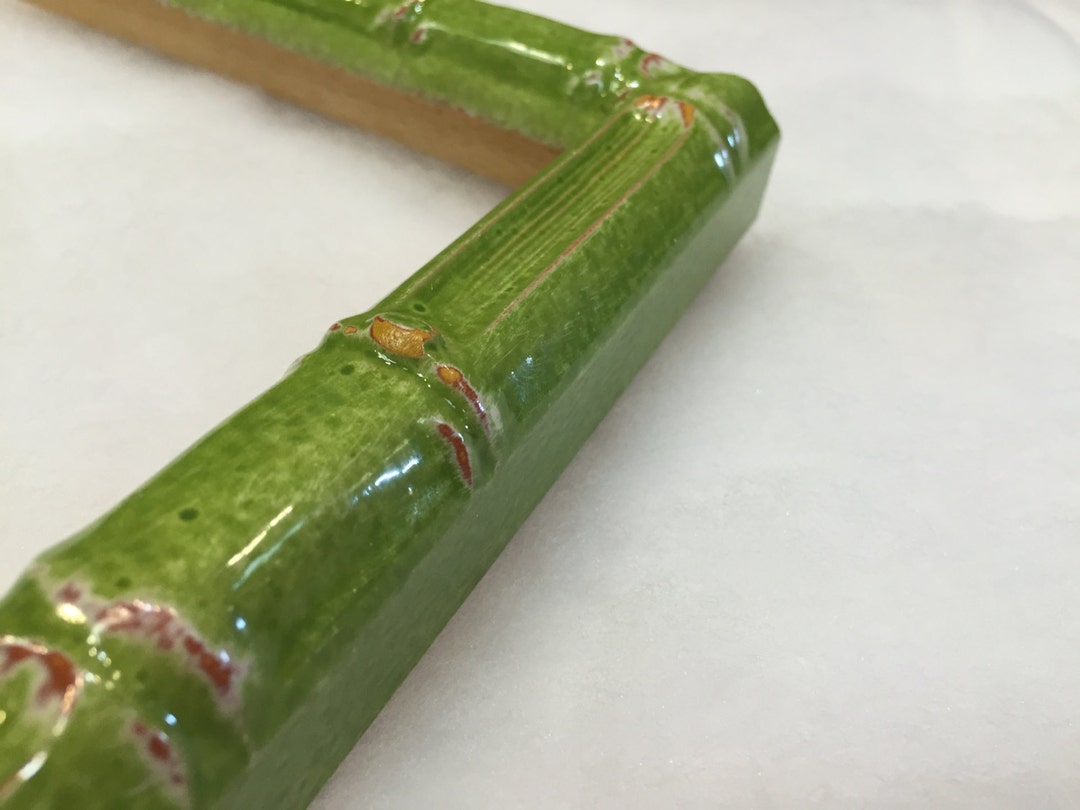 Green Bamboo Picture Frame Enamel Finish, 3x5, 4x6, 5x7, 8x10, 11x14 ...