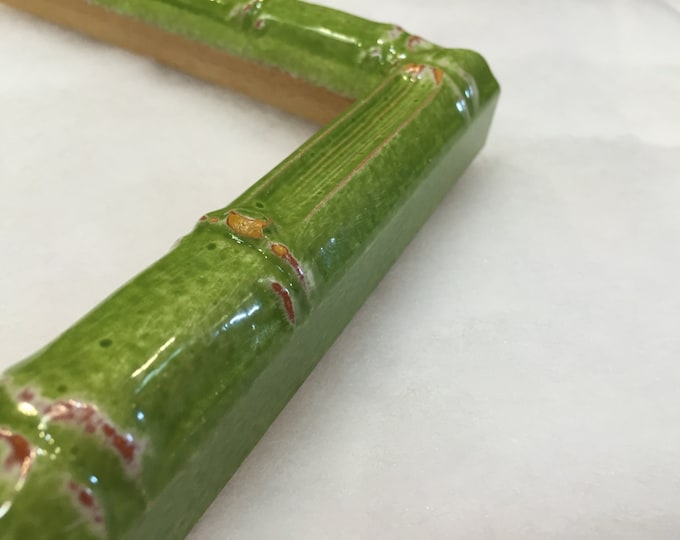 Green Bamboo Picture Frame Enamel Finish, 3x5, 4x6, 5x7, 8x10, 11x14 ...