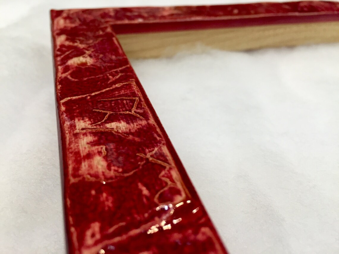 Boho Picture Frame Modern Picture Frame Red Picture Frame | Etsy