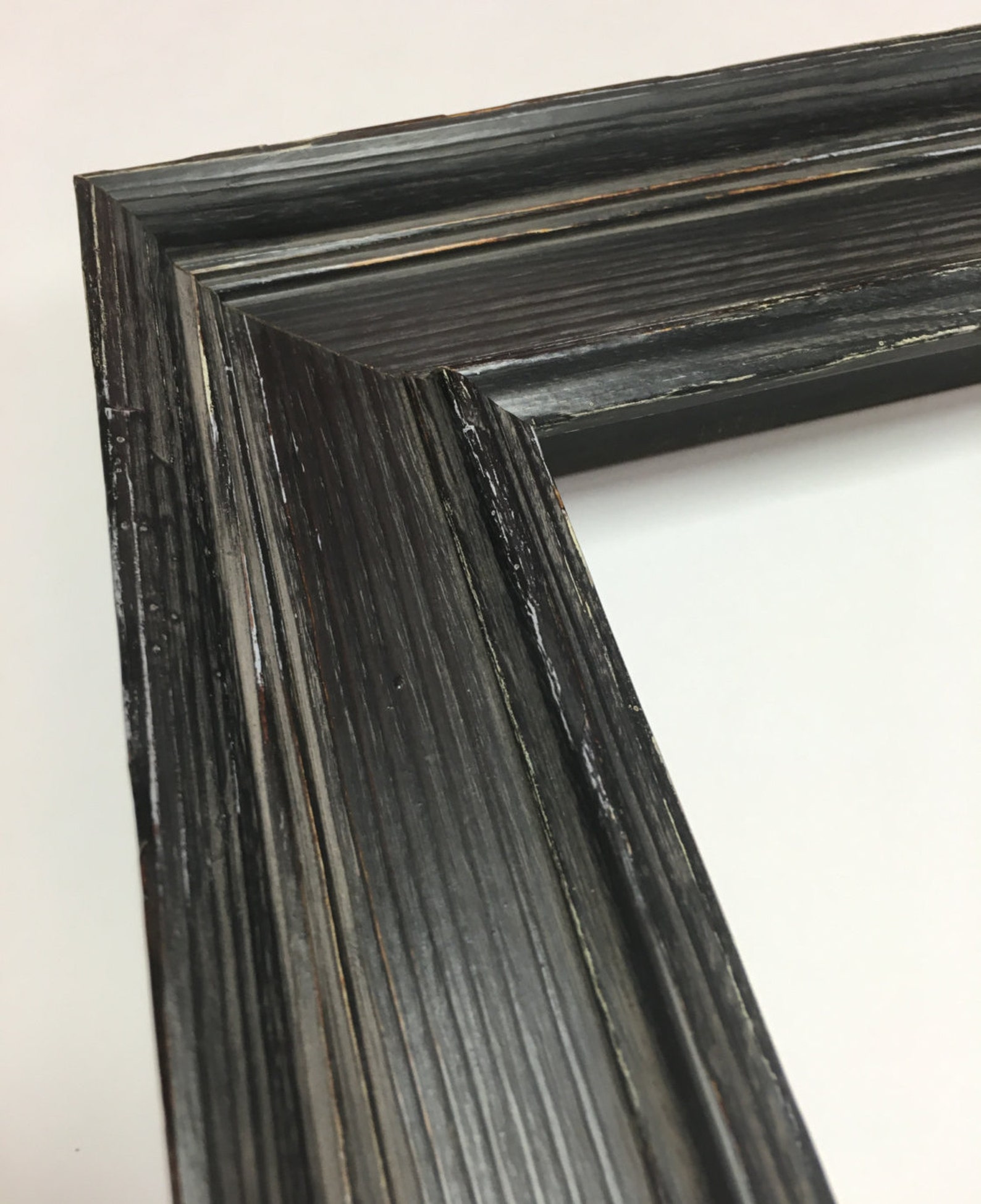 Black Shabby Chic Frameblack Rustic Frameblack Distressed - Etsy