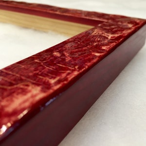 Boho Picture Frame, Modern Picture Frame, Red Picture Frame, Red Frame ...